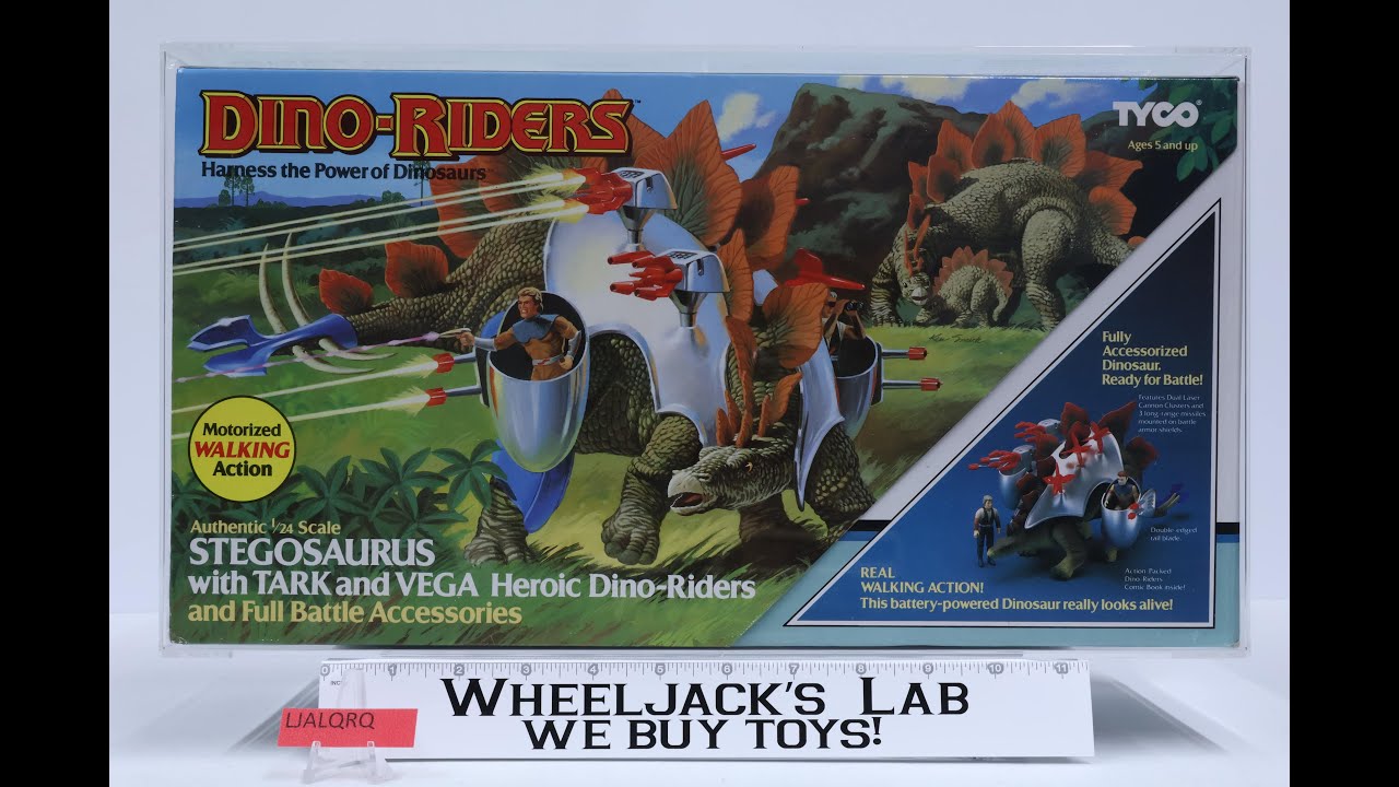 Dino Riders CAS GRADED 80+ Stegosaurus 1988 Tyco - YouTube
