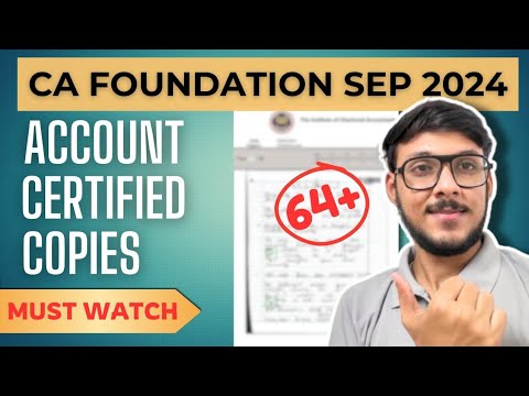 My Certified copies of accounts || CA FOUNDATION || SEPTEMBER 24 - YouTube