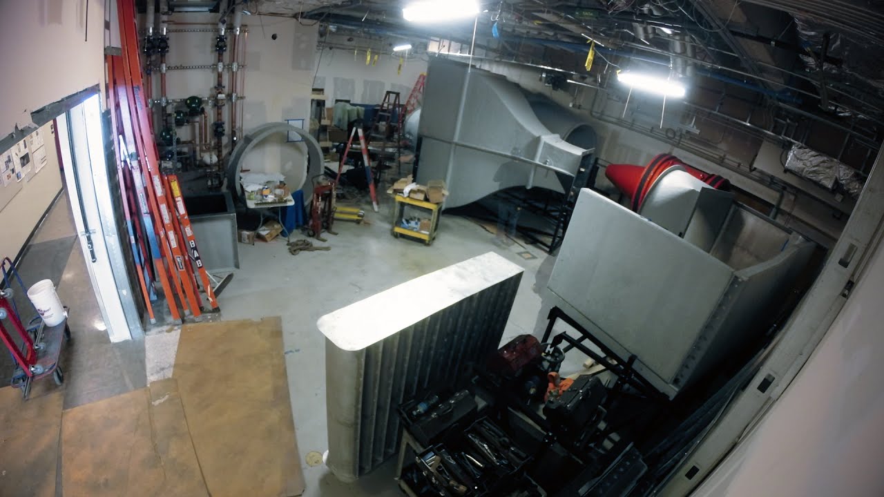Stanford wind tunnel construction time-lapse - YouTube