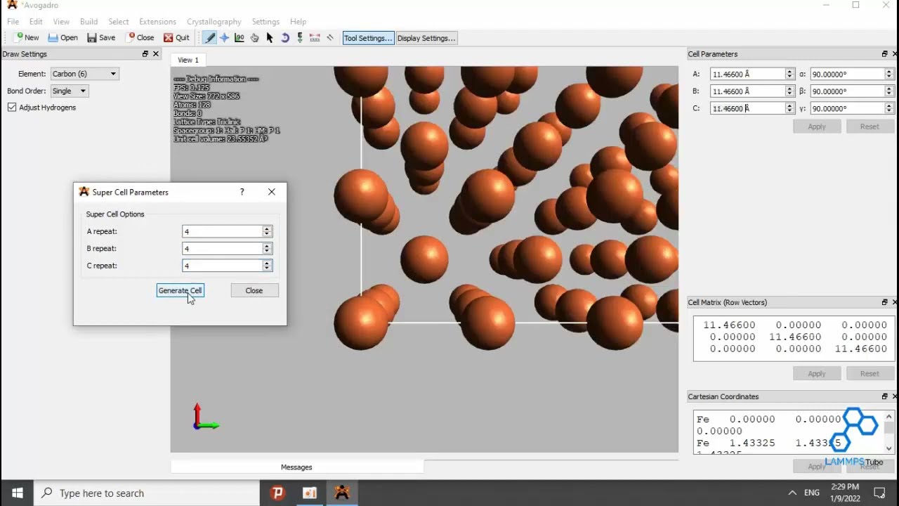 Metals Modeling with Avogadro Software - YouTube