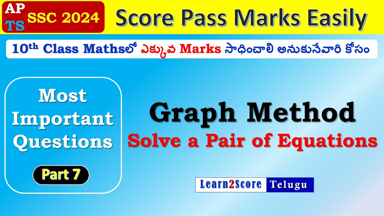 Graphical Method to Solve Linear Equations - Class 10 Maths Important ...