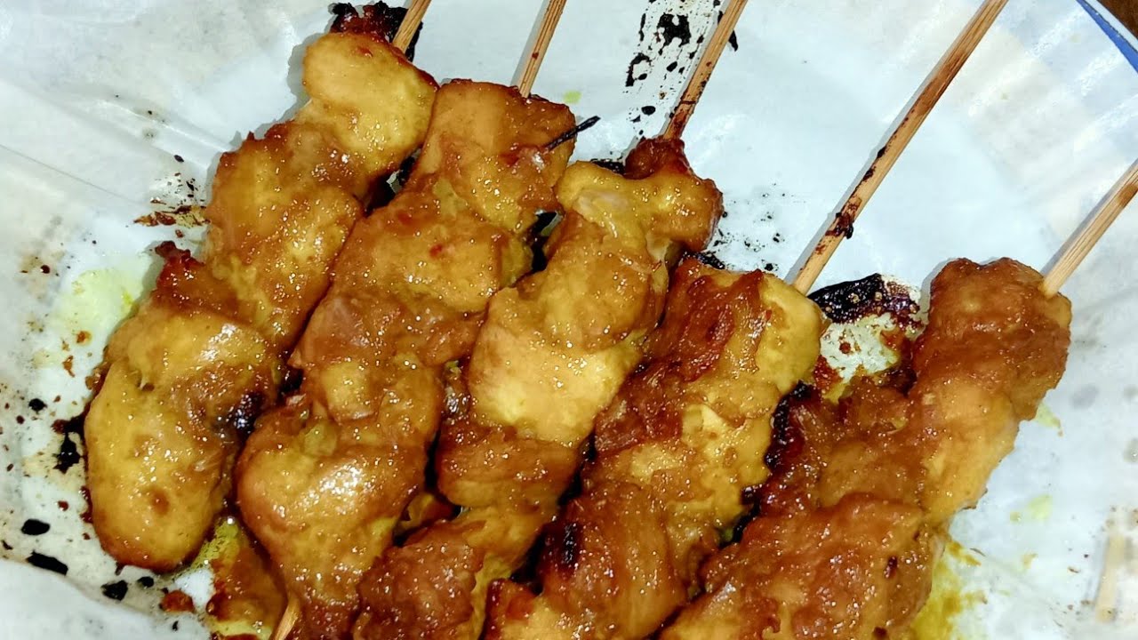 98- Buat 5 Cucuk Sate Ayam untuk Makan Sendiri Je - YouTube