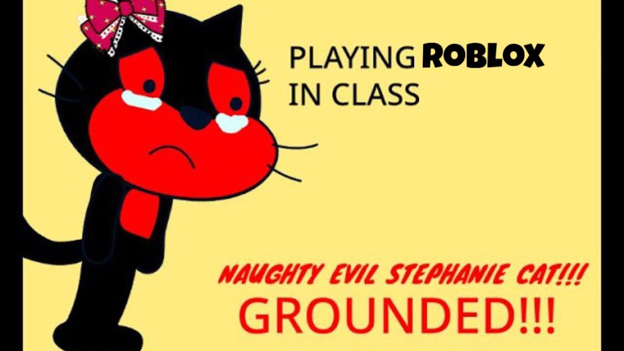 Evil Stephanie Cat Plays Games in Class - YouTube