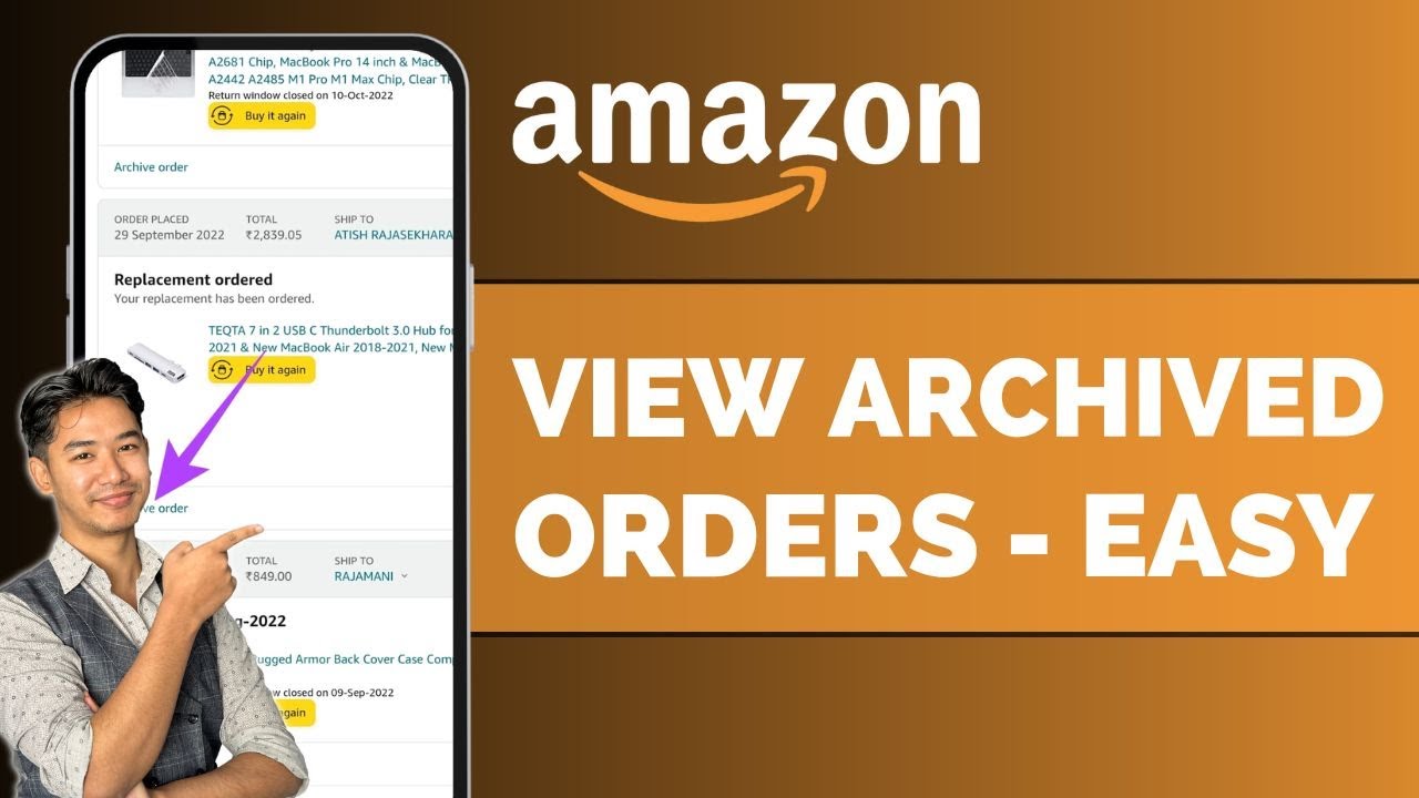 How To View Archived Orders On Amazon App ! - YouTube