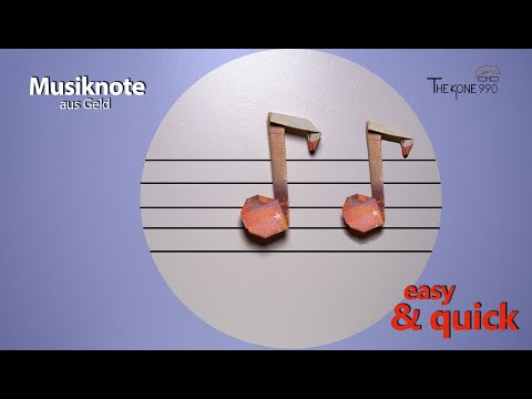 süße Musiknote im Handumdrehen - Geld falten leicht gemacht