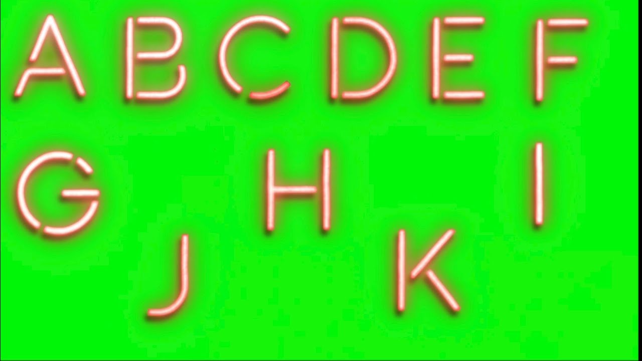 Green Screen and Black Screen Neon Letter video effects - YouTube