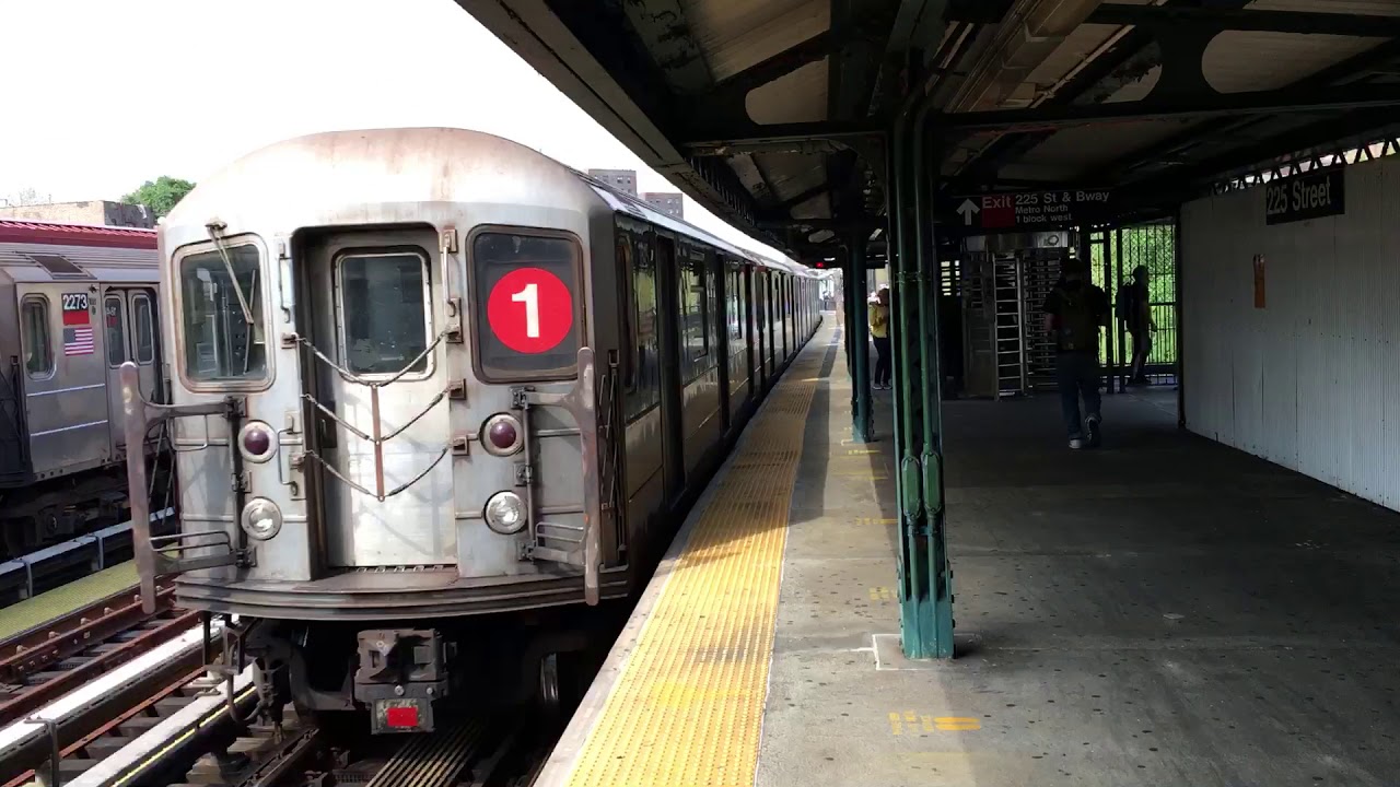 MTA Subways: R62 (1) Departs Marble Hill-225 St Station - YouTube
