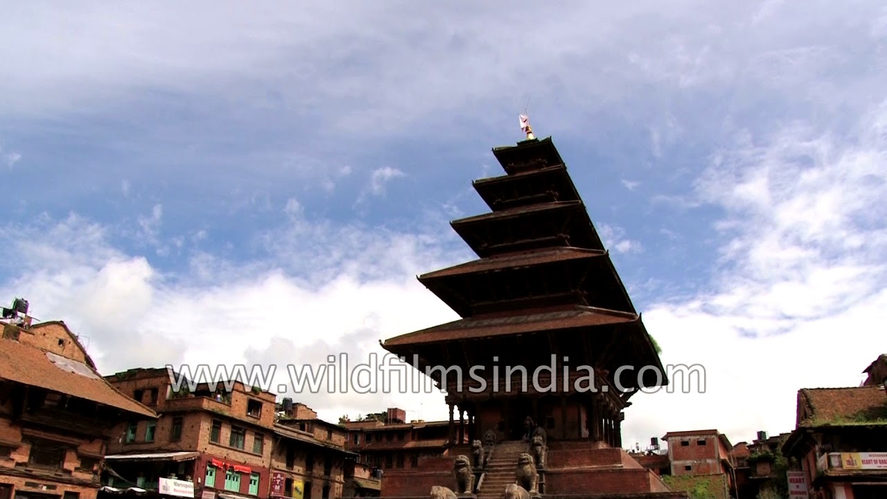 5-story temple or Nyatapola Temple at Bhaktapur, Nepal - YouTube