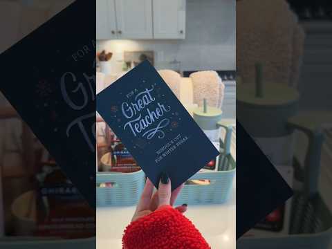 Teacher gift basket idea! #christmas #giftideas #giftbaskets #teacher #holidays #asmr #aesthetic