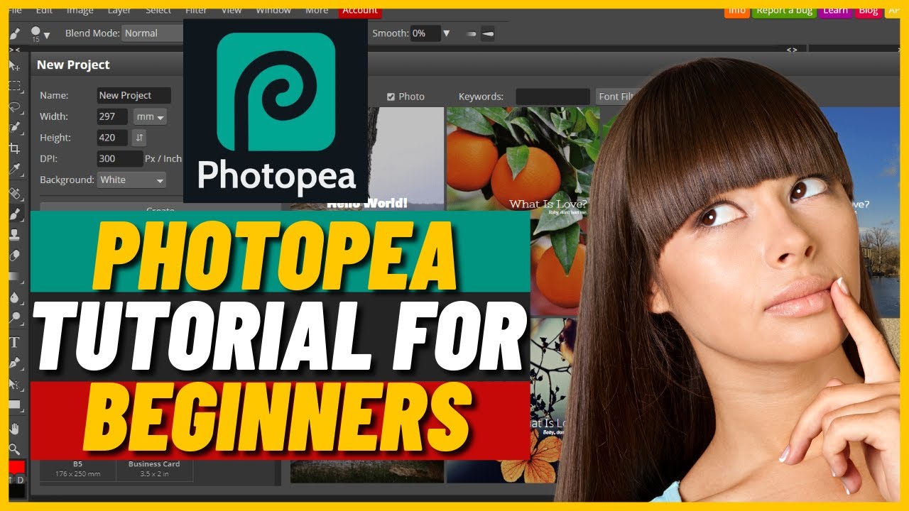 Photopea Tutorial for Beginners | Best FREE Photo Editor Software - YouTube