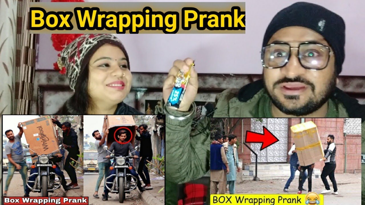 Box Wrapping People Prank | Reaction Video | Vicky Kee - YouTube