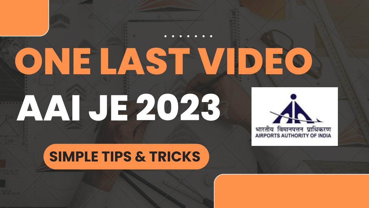 LAST VIDEO FOR AAI JE EXAM 2023 🫶 Must watch video before your Exam 💯 # ...