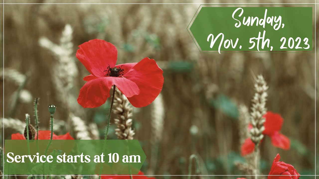 Sunday, November 5th, 2023 Sunday Service - YouTube