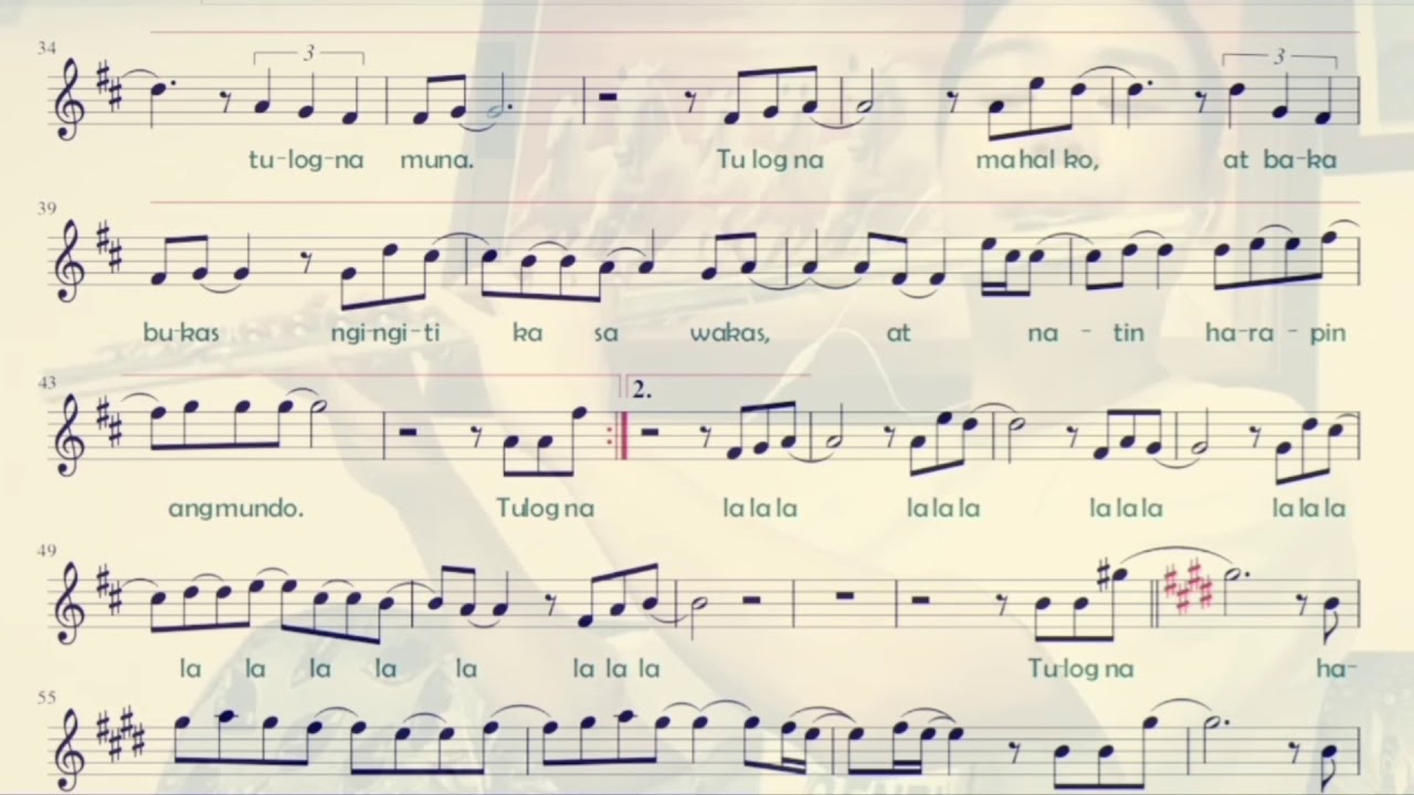 TULOG NA by Sugarfree - Play Along Video / Sheet Music for C ...
