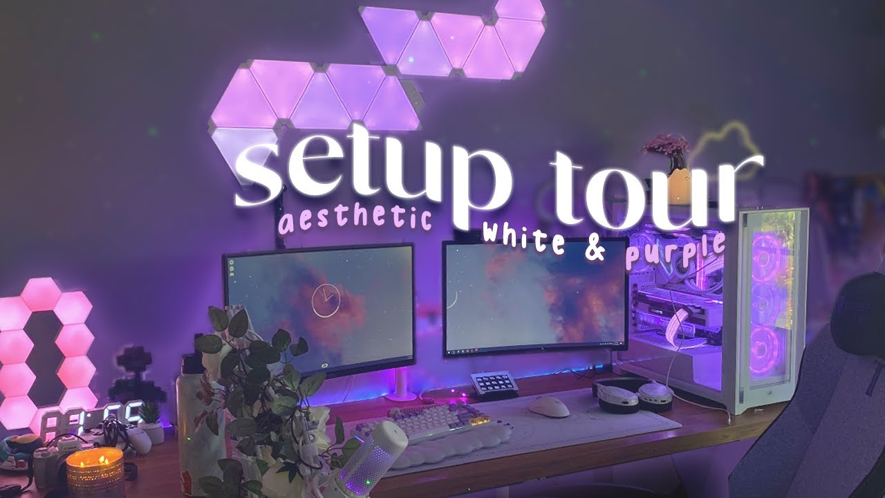aesthetic white setup tour 2022! - YouTube