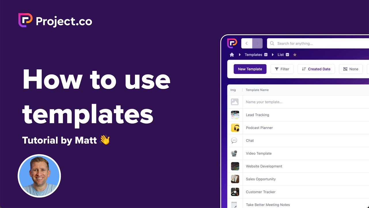 How to Use Templates | Project co - YouTube