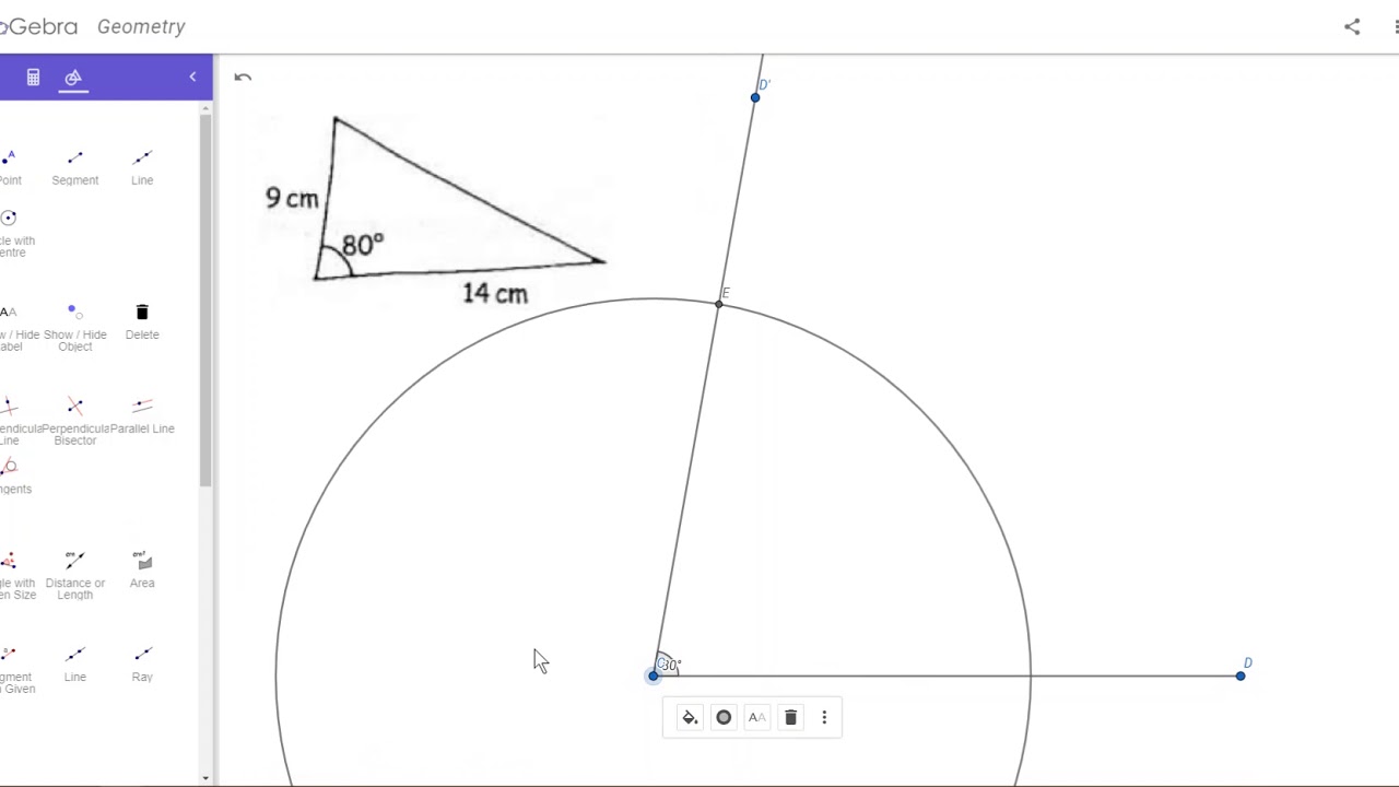 SAS Triangles in Geogebra - YouTube