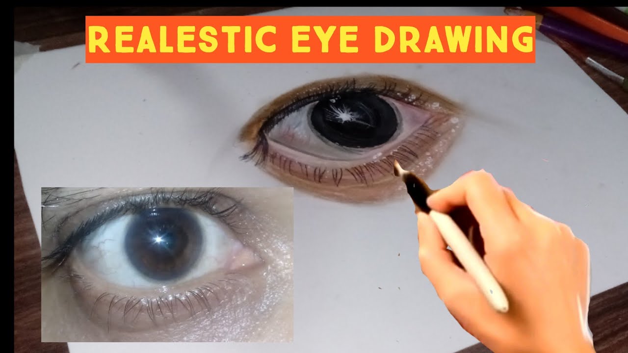 "Realistic Eye Drawing | Hyperrealism Art"|How to draw realestic Eye ...