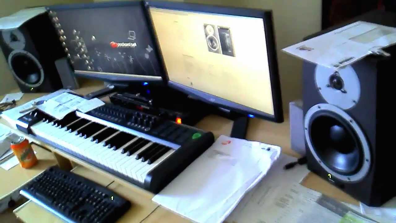 Studio Setup Active Nearfield Monitors Dynaudio BM12A - YouTube