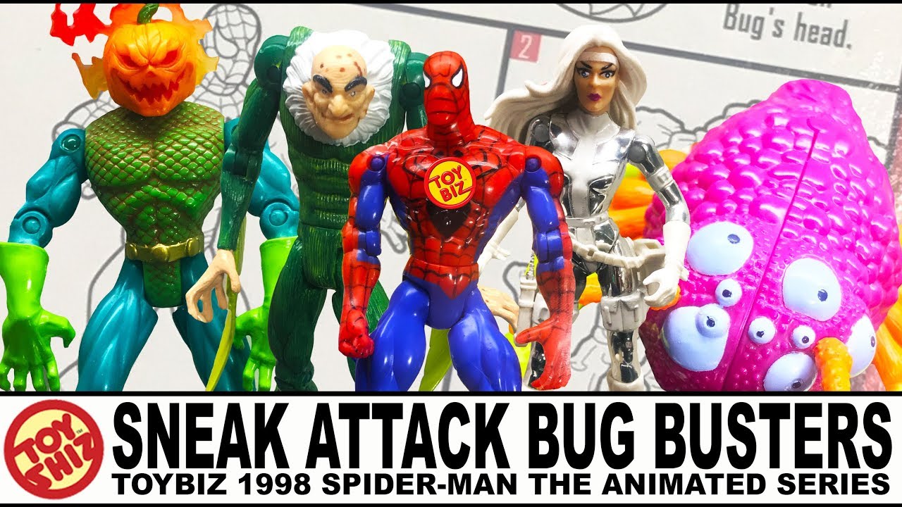 TOYBIZ Spider-Man The Animated Series SNEAK ATTACK BUG BUSTERS - YouTube