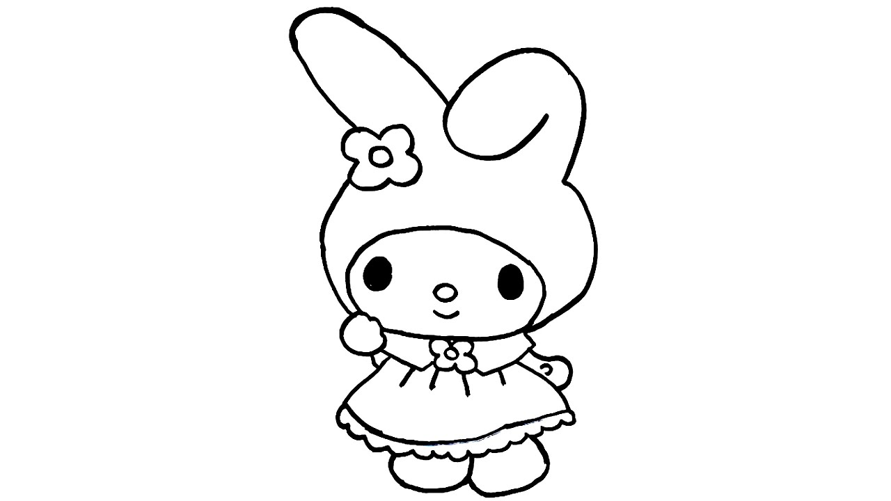 How to Draw My Melody Easy | Step by Step Drawing for Kids | Sanrio ...