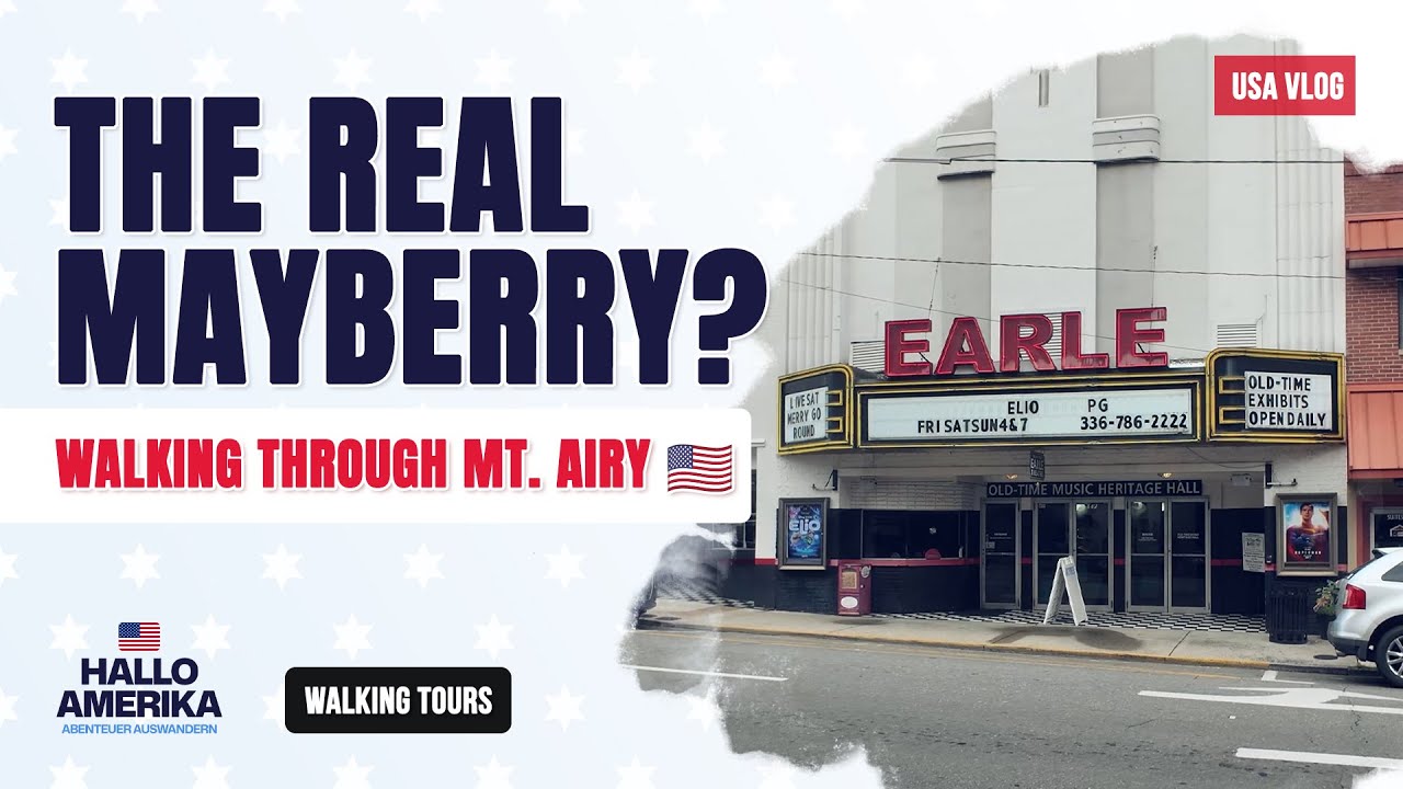 Mayberry Town Walking Tour 🎥 | 4K Mount Airy North Carolina – The Real ...