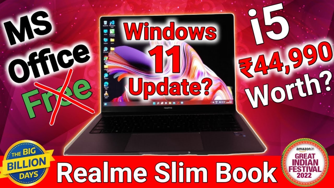 Realme Slim Book 🔥 Windows 11 Update ? Realme i5 11th gen ₹45k Worth ...