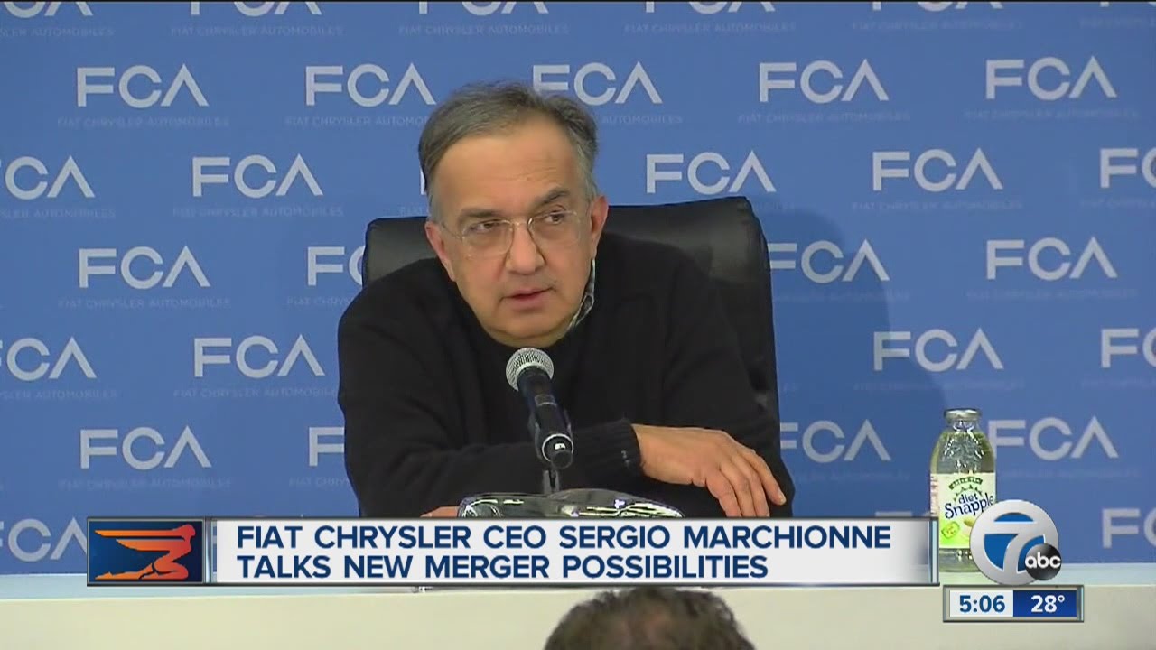 Fiat Chrysler CEO Sergio Marchionne talks new merger possibilities ...