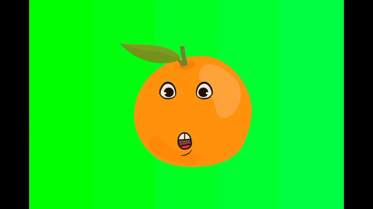 Green Screen Fruit Cartoon Talking | Orange Talking | No Copyright ...
