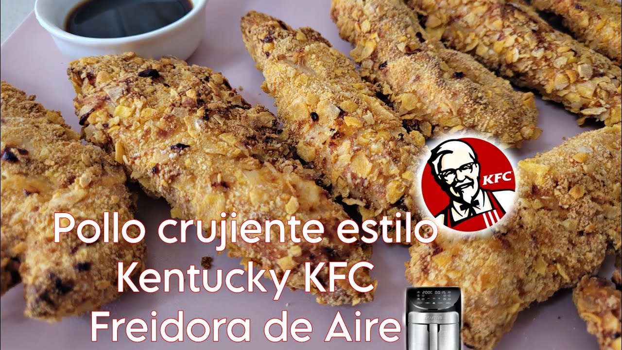 Pollo crujiente estilo Kentucky KFC en freidora de aire Gourmia - YouTube