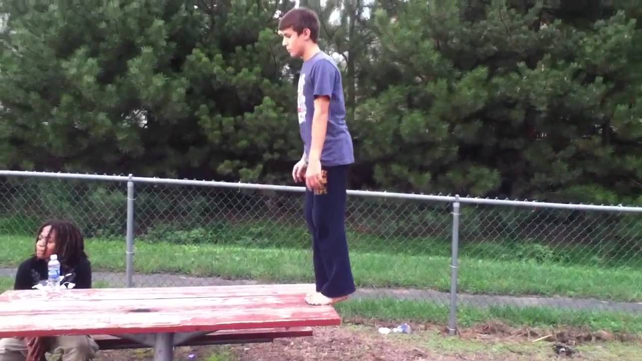 Flips off of Table - YouTube