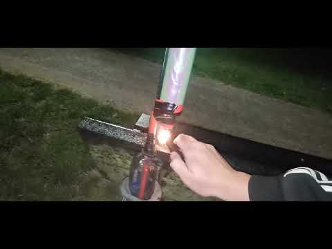 homemade firework rocket test - YouTube