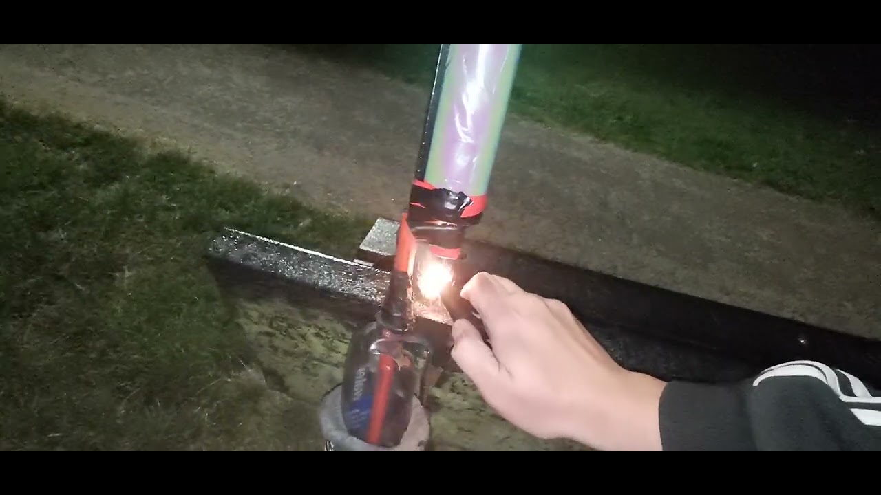 homemade firework rocket test - YouTube