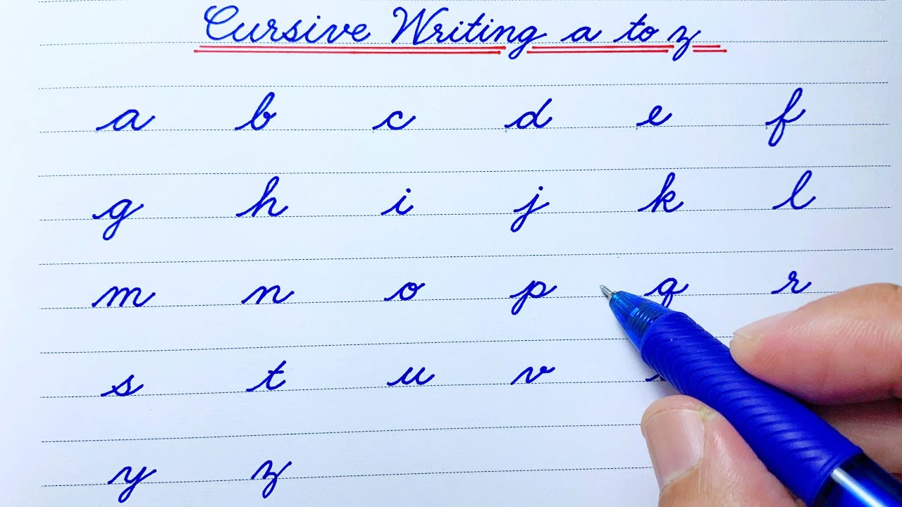 Cursive writing a to z | Small abcd | Cursive abcd | Cursive writing ...