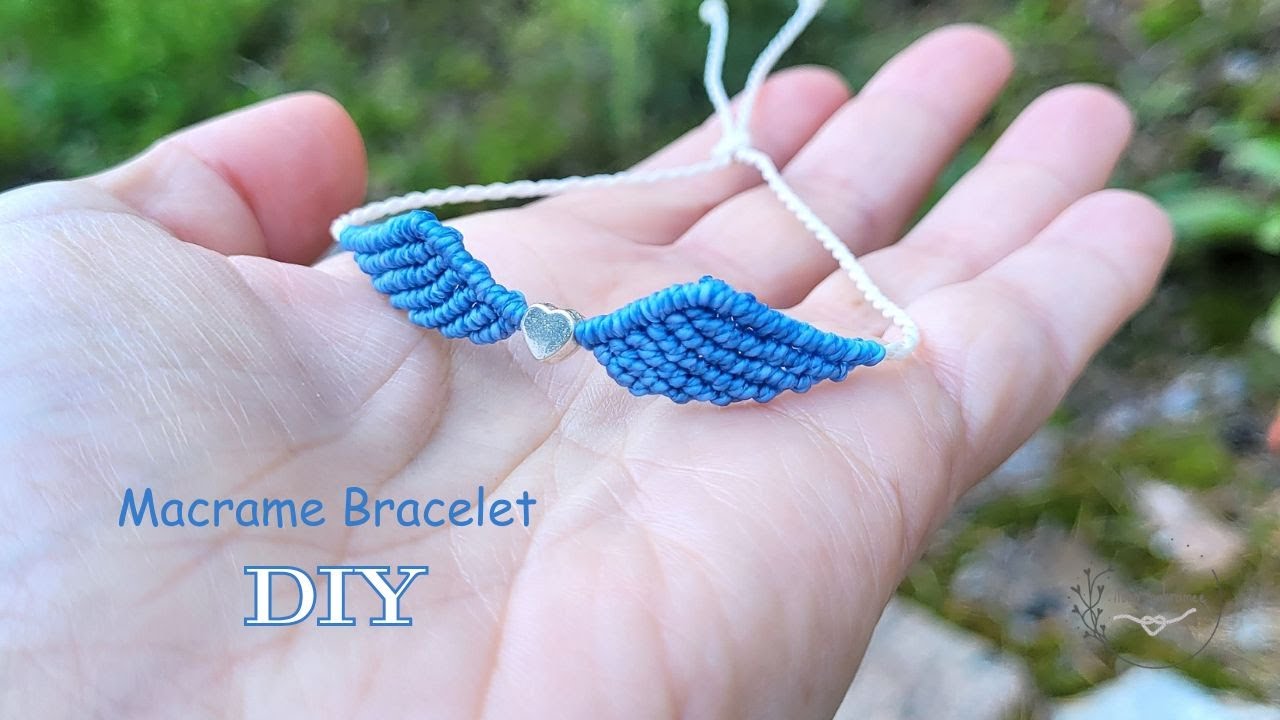 Makramee käepael inglitiivad/Macrame Angel Wings Bracelet/DIY - YouTube