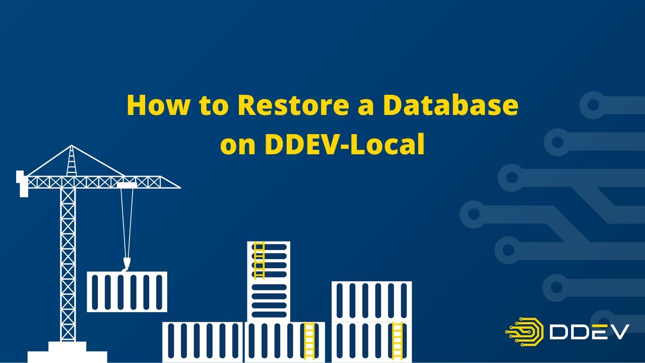 How to Restore a Database on DDEV-Local - YouTube