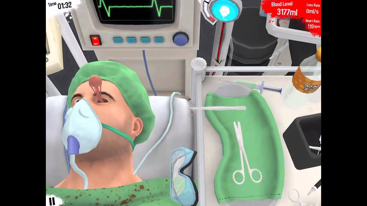 [Surgeon Simulator] Surgeon simulator mobile eye surgery - YouTube