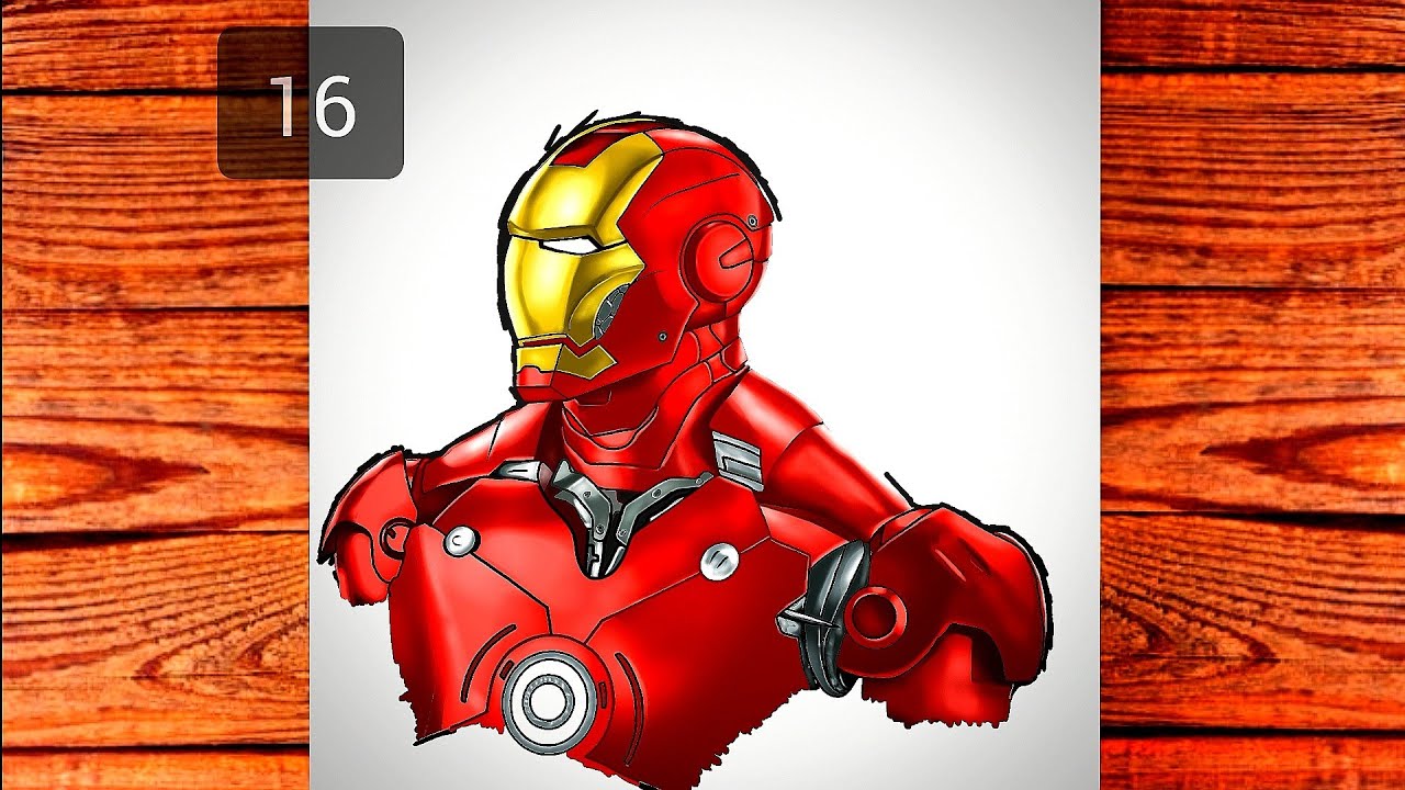 23 Realistic Iron Man Painting Stages On IbisPaintX - YouTube