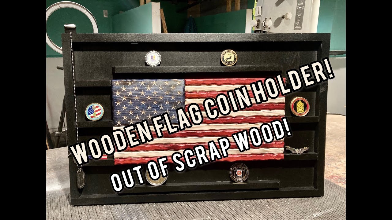 Scrap Wood Flag Coin Holder | DIY Scrap Wood Project | Wooden Mini Flag ...