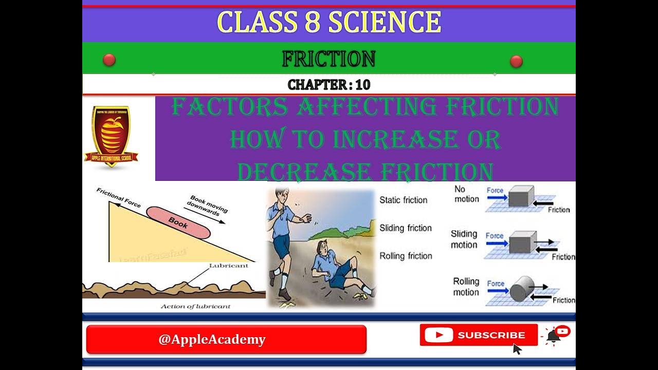 CLASS 8 SCIENCE CHP 10 FRICTION - YouTube
