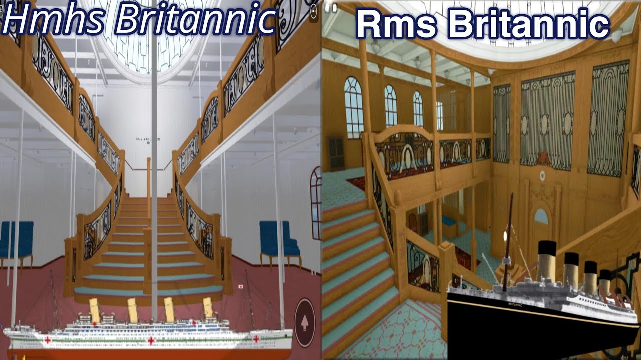 Virtual tours Hmhs Britannic & RMS Britannic Roblox sailing simulation ...