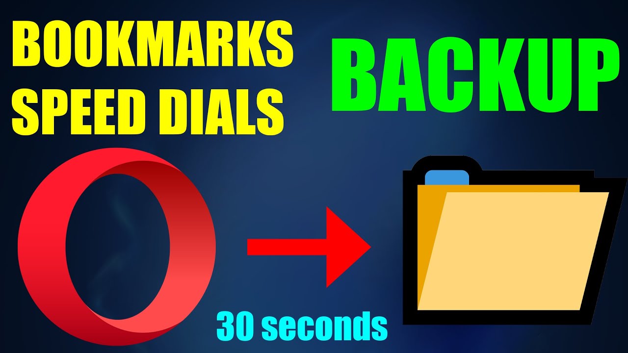How To Backup Opera Bookmarks & Speed Dial - YouTube