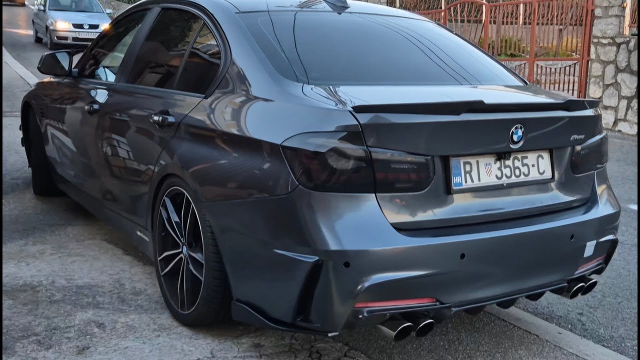 BMW F30 bumper modification - YouTube