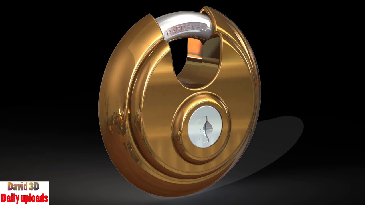 Round Security Lock || Idea mechanism || Download free 3D cad models ...