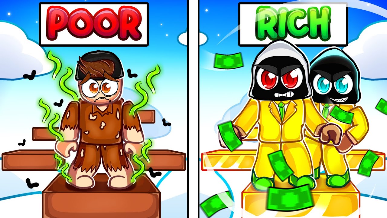 RICH VS POOR Obby With RoBros! (Roblox) - YouTube
