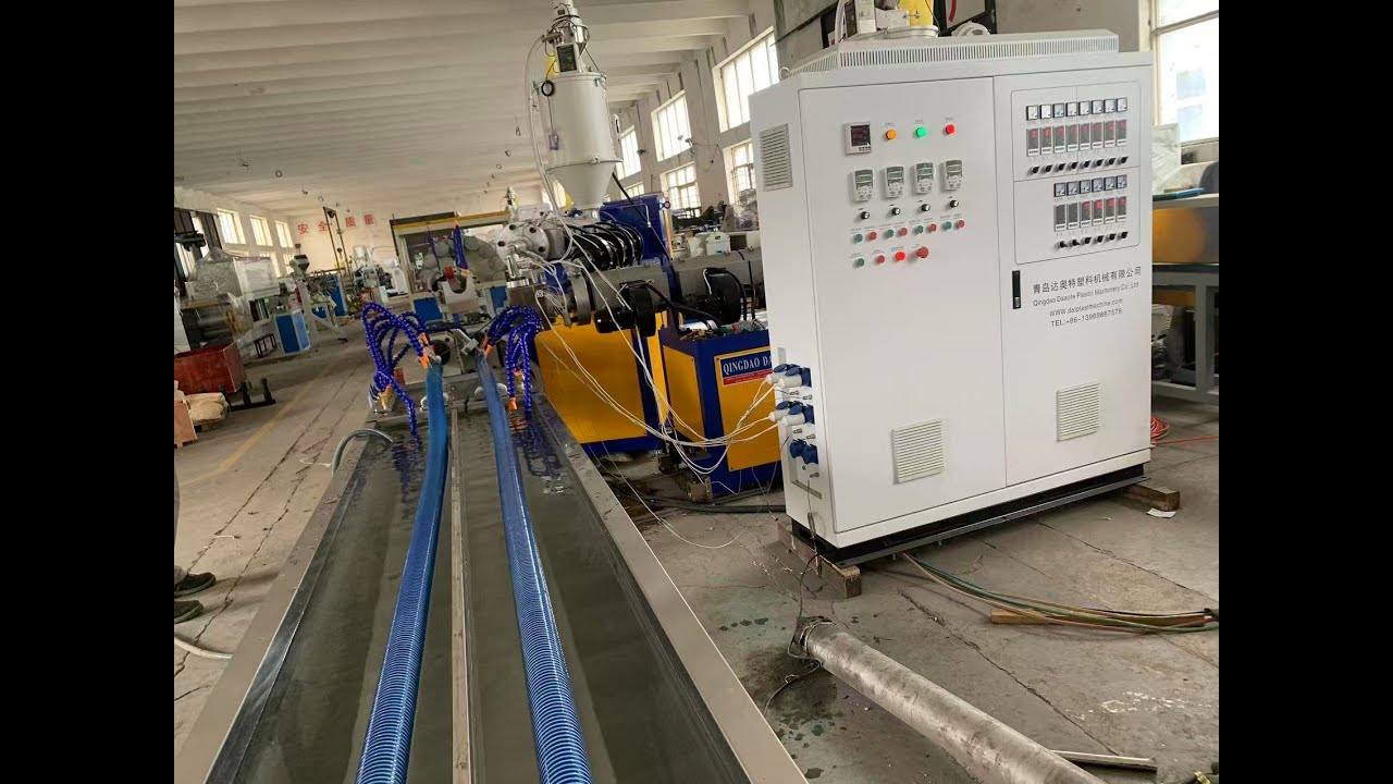 two pipes extrusion machine for PVC spiral reinforcement hose suction ...