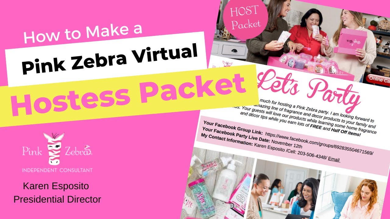 Pink Zebra Virtual Hostess Packet Template - Video Training - YouTube