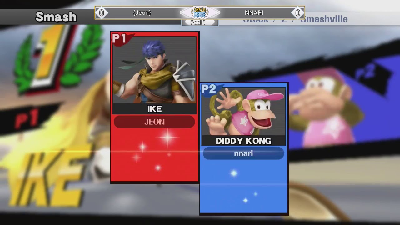 Smashbase 2018 - WiiU Singles - Pools - nnari(Diddy, Villager) vs Jeon ...