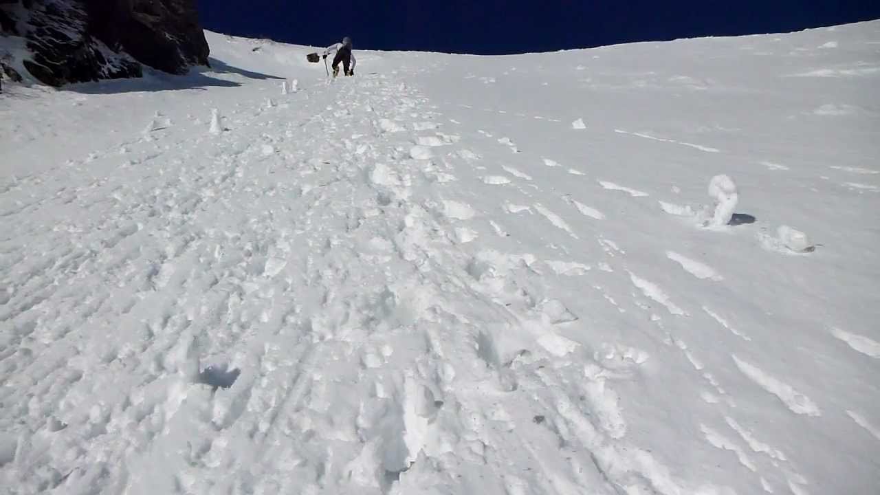 Steep Climb Up Tuckermans Ravine - YouTube