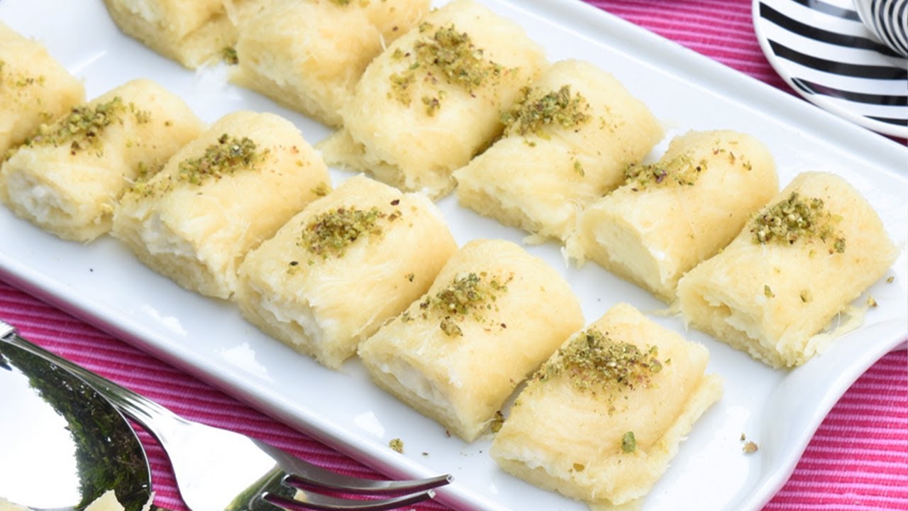 Halawet Al Jibn /Sweet Cheese and Semolina Rolls - YouTube